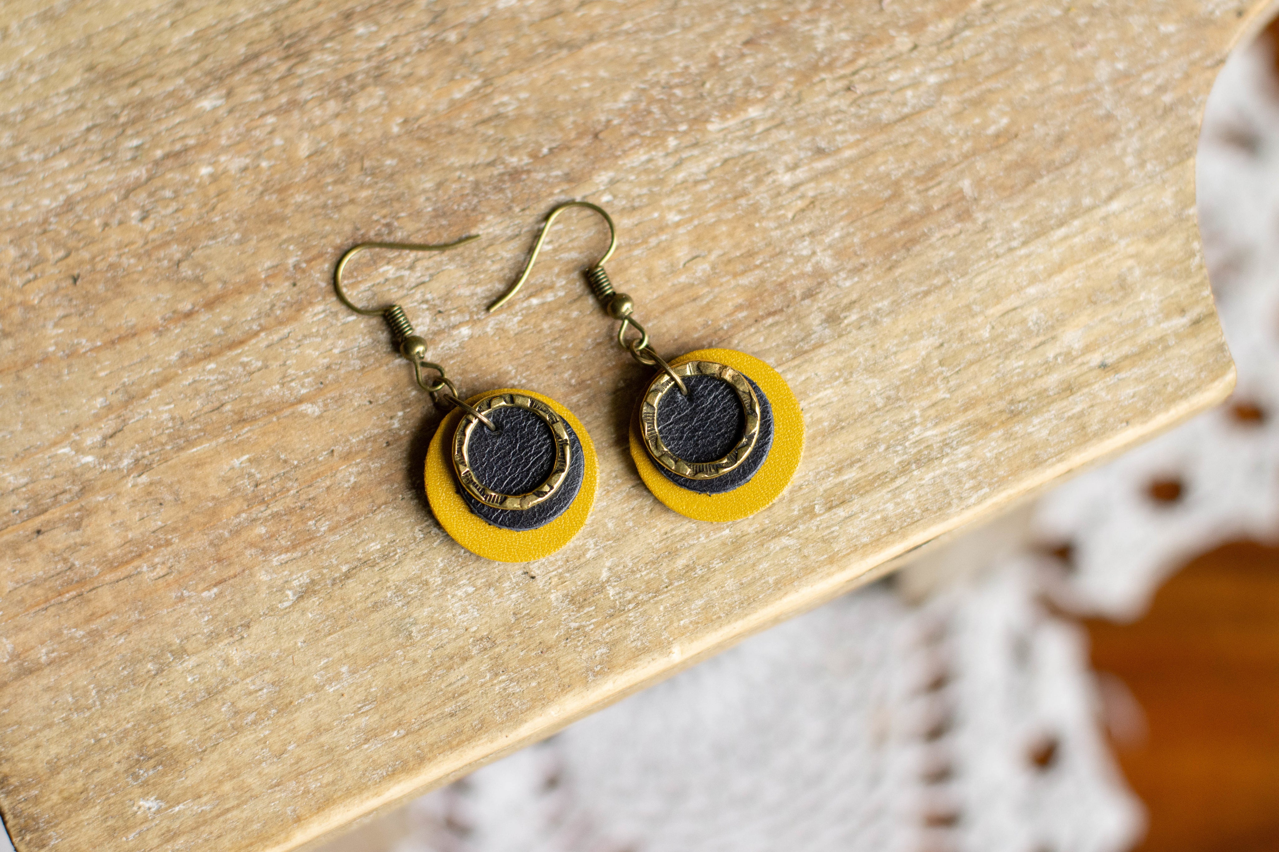 Blue + Gold Two-Tone Circles – Hills & Hollows Handmade